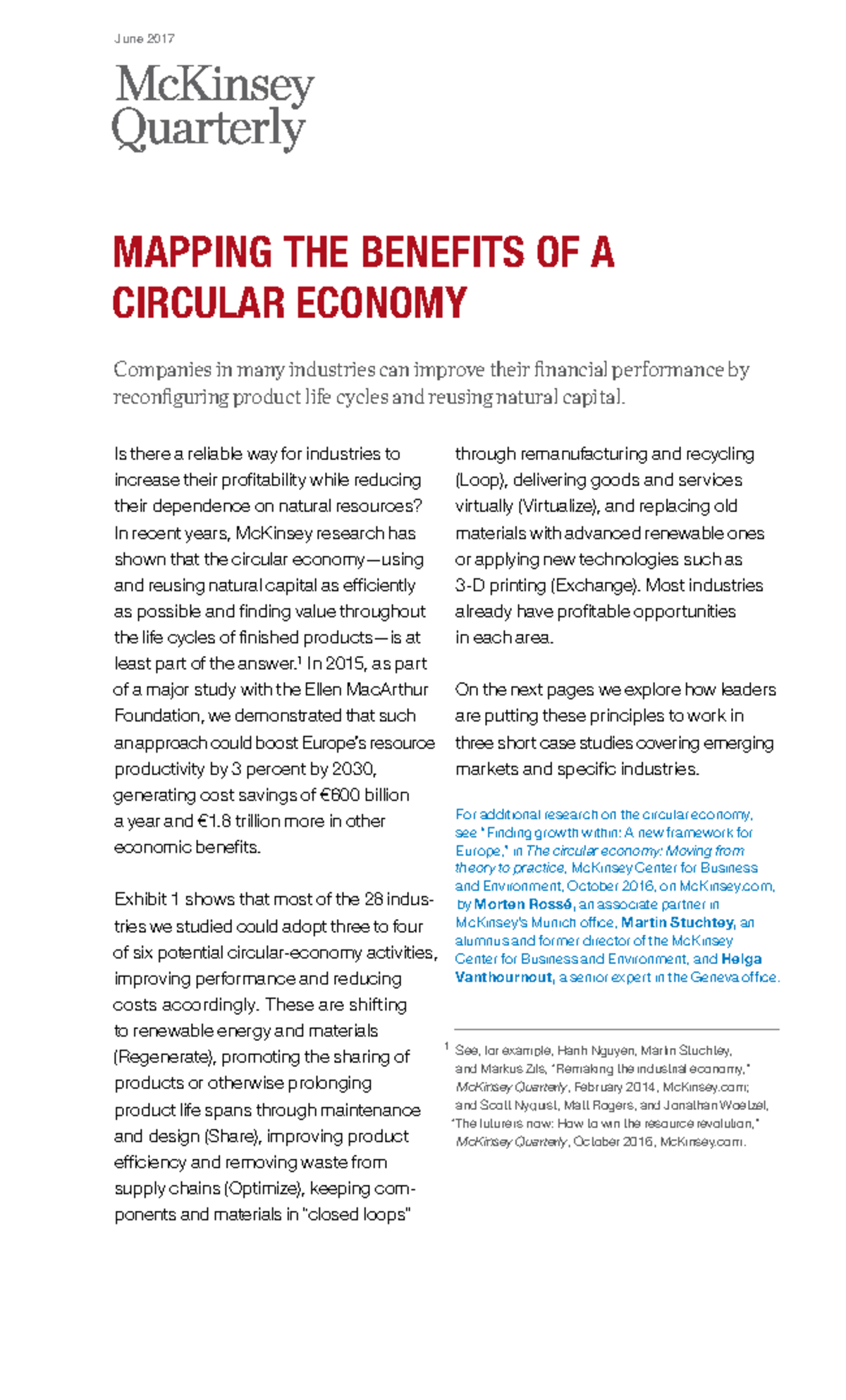 (2017 )-Mapping the Benefits of a Circular Economy - MAPPING THE ...