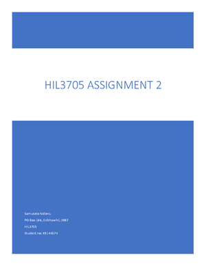 SJ assignment 7 - Samukelo Ndlovu SJD Unique No: Student No: ASSIGNMENT ...