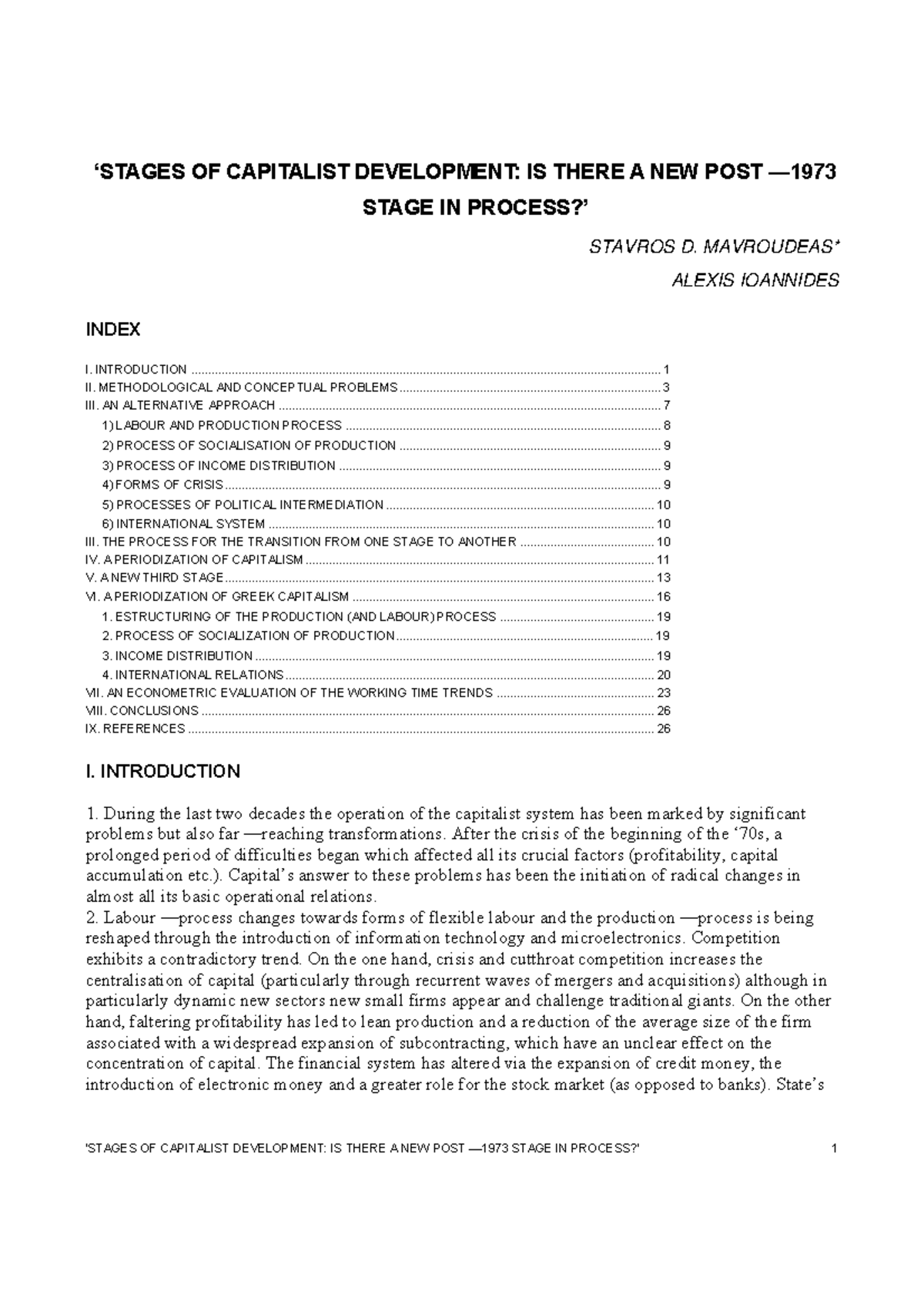 Stages of capitalist development - ‘STAGES OF CAPITALIST DEVELOPMENT: IS THERE A NEW POST ...