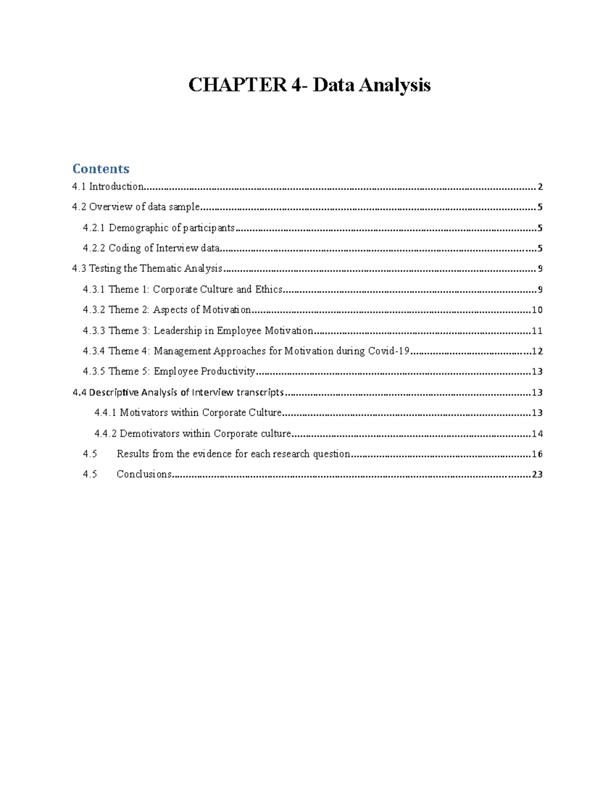 Chapter 4; Advance Accounting and Management - CHAPTER 4- Data Analysis ...