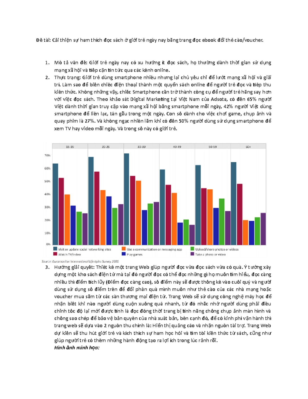 Đề tài PD1 - àaf - Đềề tài: C i thi n sả ệ ự ham thích đ c sáchọ ở gi i trớ ẻ ngày nay bằềng ...