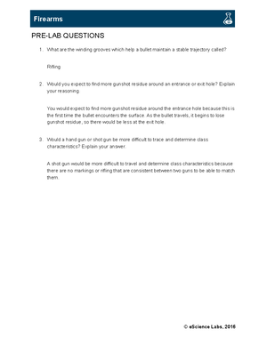 Escience DNA lab - PRE-LAB QUESTIONS List one technique for extracting DNA and one technique for ...