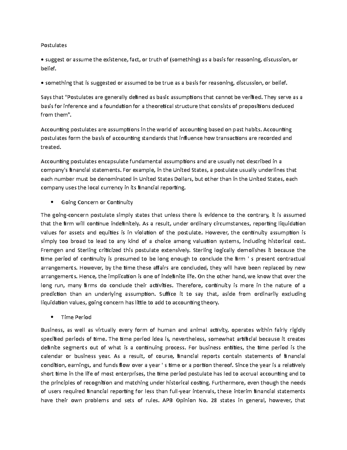 Definition and explanation of postulates - Postulates suggest or assume ...