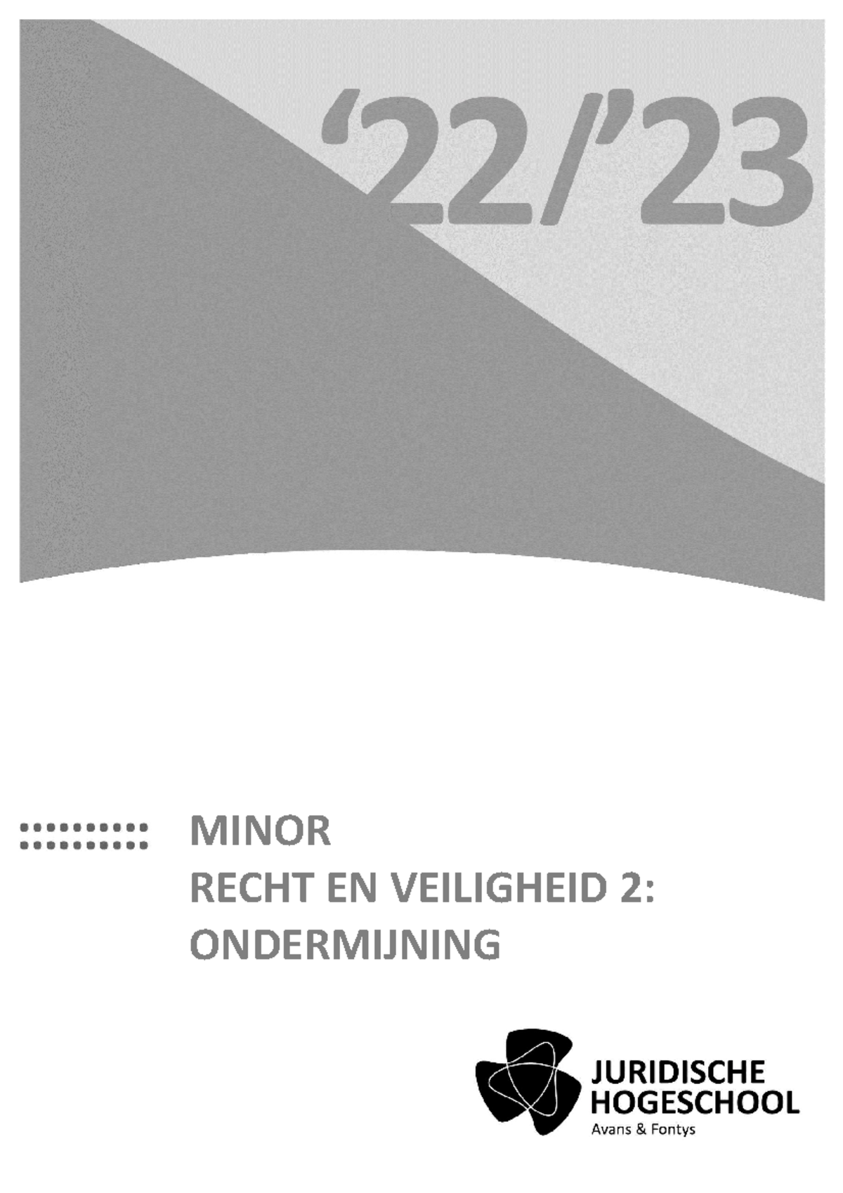 F2223 E2 MRV Competentieboek Ondermijning april 2023 - MINOR RECHT EN ...
