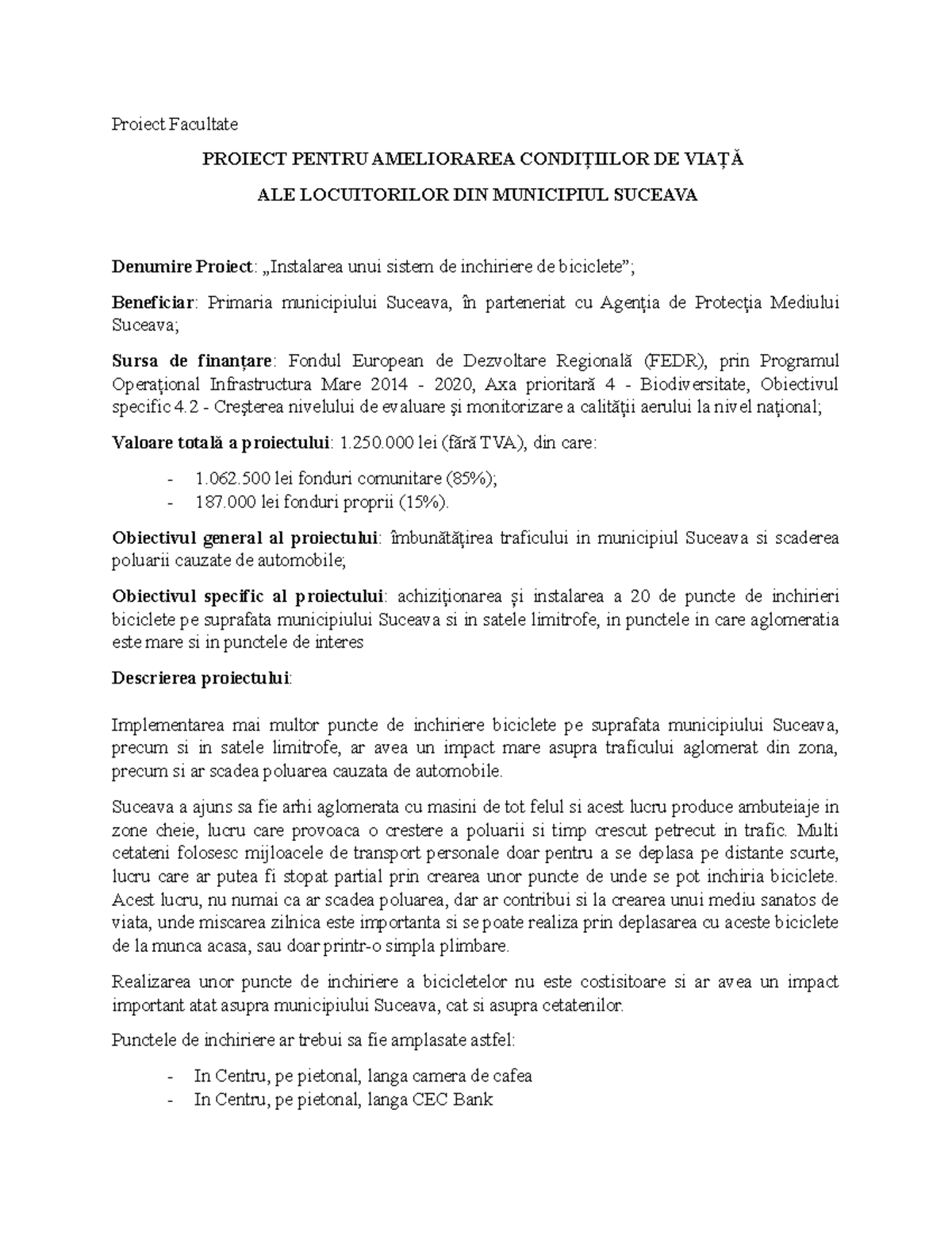 Proiect local Galati - mediu - USV - StuDocu