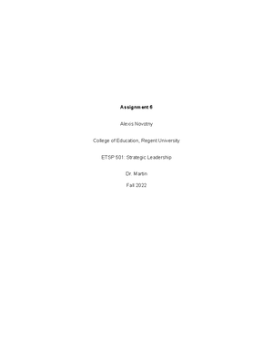 ETSP554 Technology - Technology Assignment Alexis Novotny College of ...