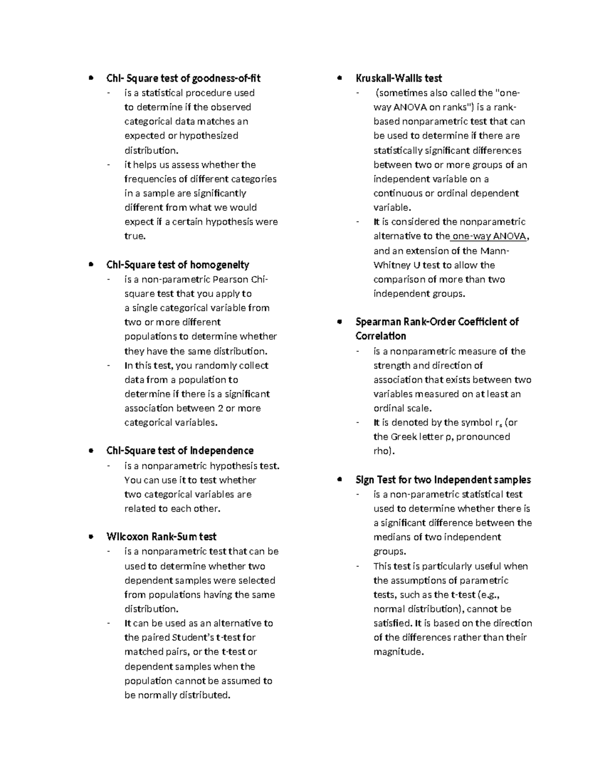 Psych Stats Reviewer - Statistical tests - Chi- Square test of goodness ...