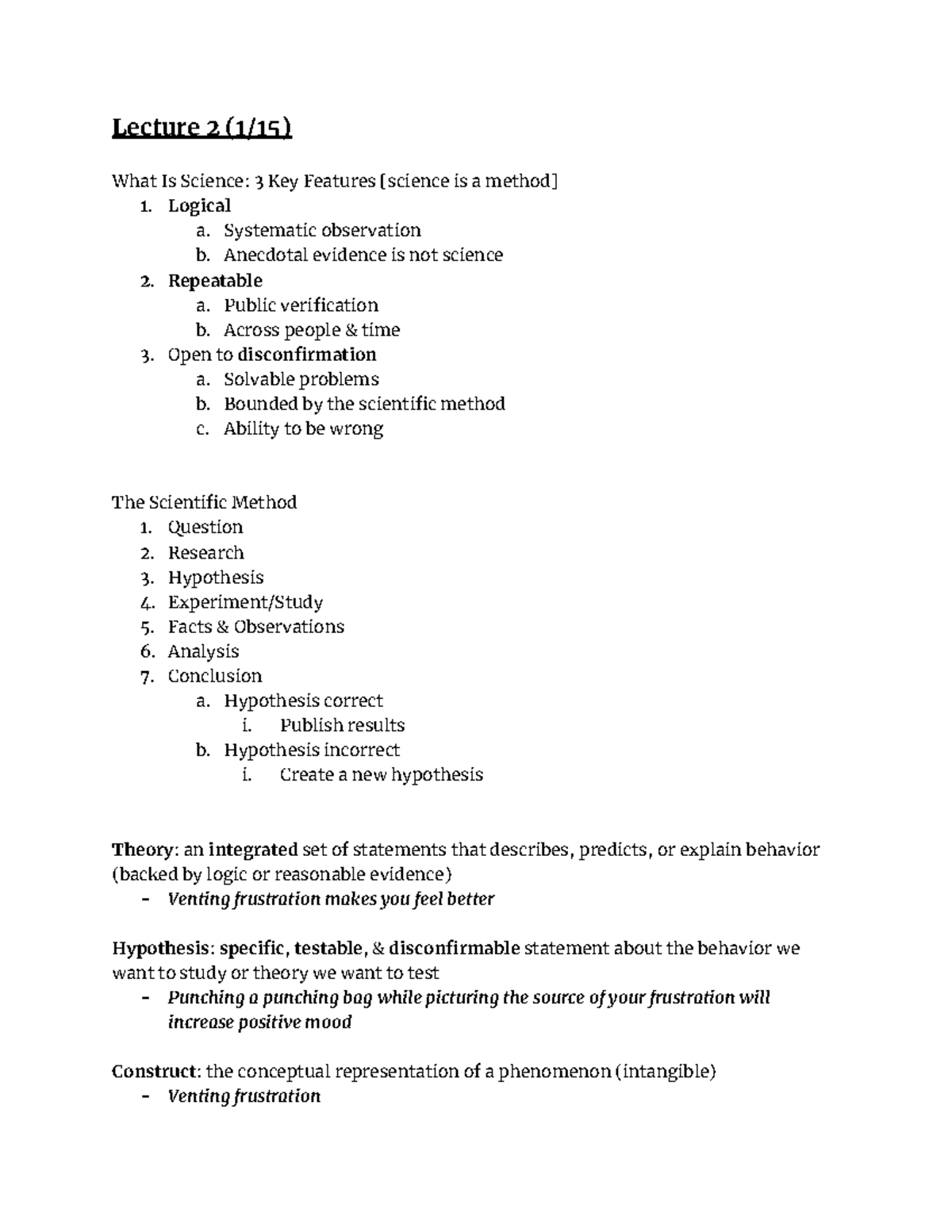 Psych 280 - Class Notes - Google Docs - Lecture 2 (1/15) What Is ...