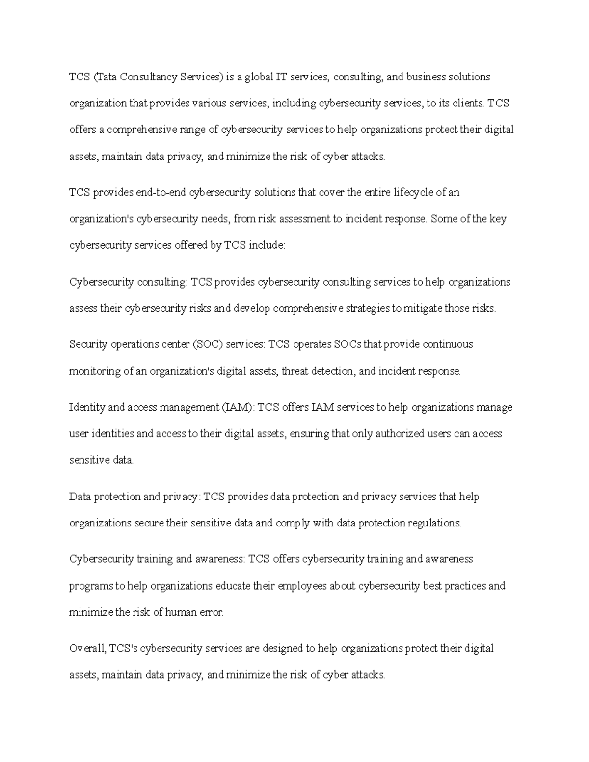 62 - TCS's Structure and Business Subsideries - TCS (Tata Consultancy ...