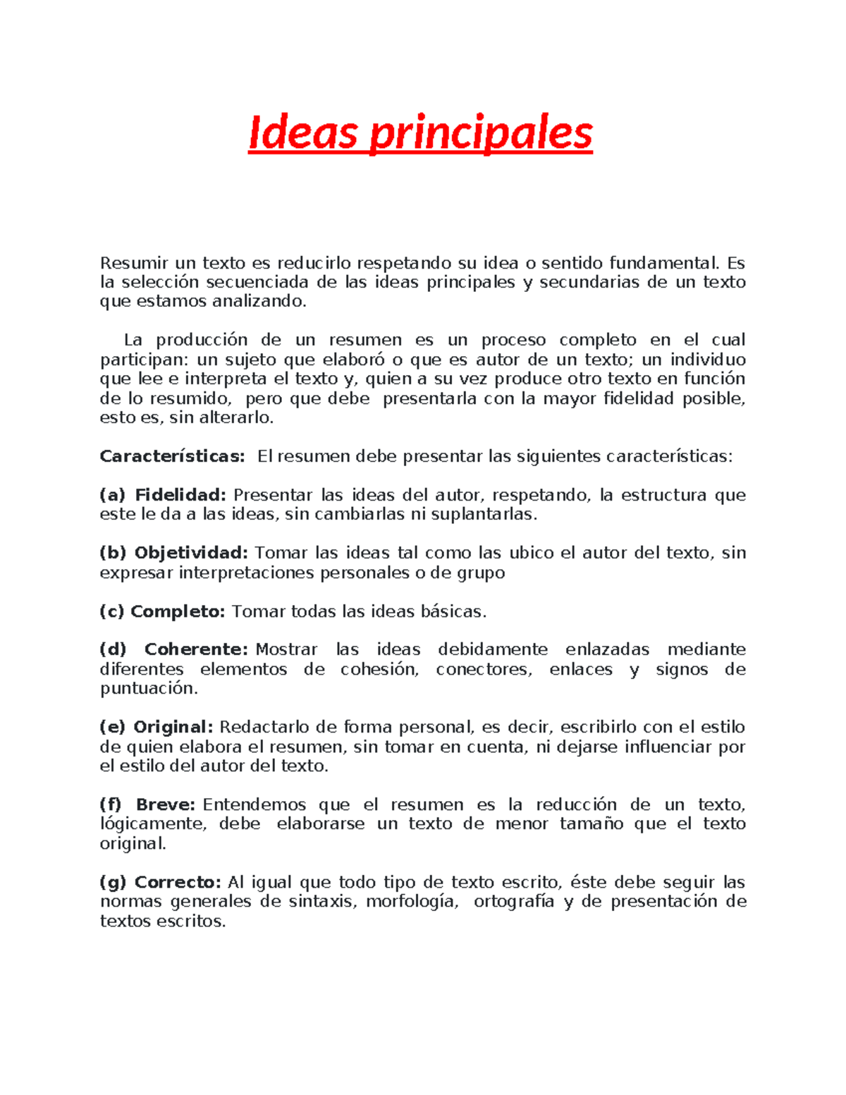 Idea primcipal e idea secunadaria video 9 y10 - Ideas principales ...