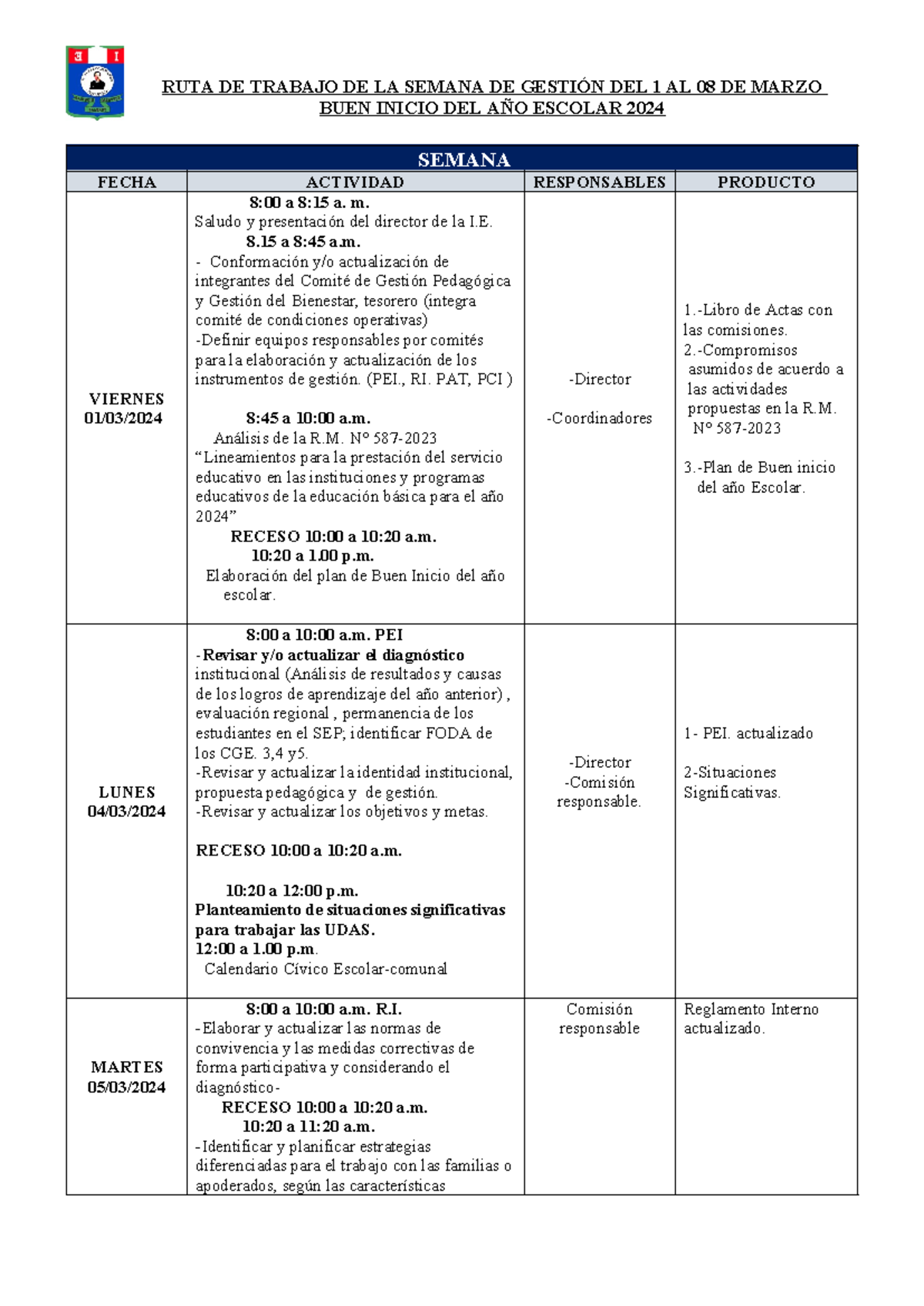 RUTA DE Trabajo SEM - ruta importante para la labor docente - RUTA DE ...