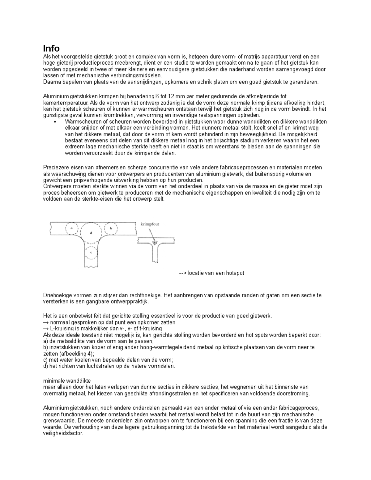 Info ontwerpregels - Info Als het voorgestelde gietstuk groot en ...