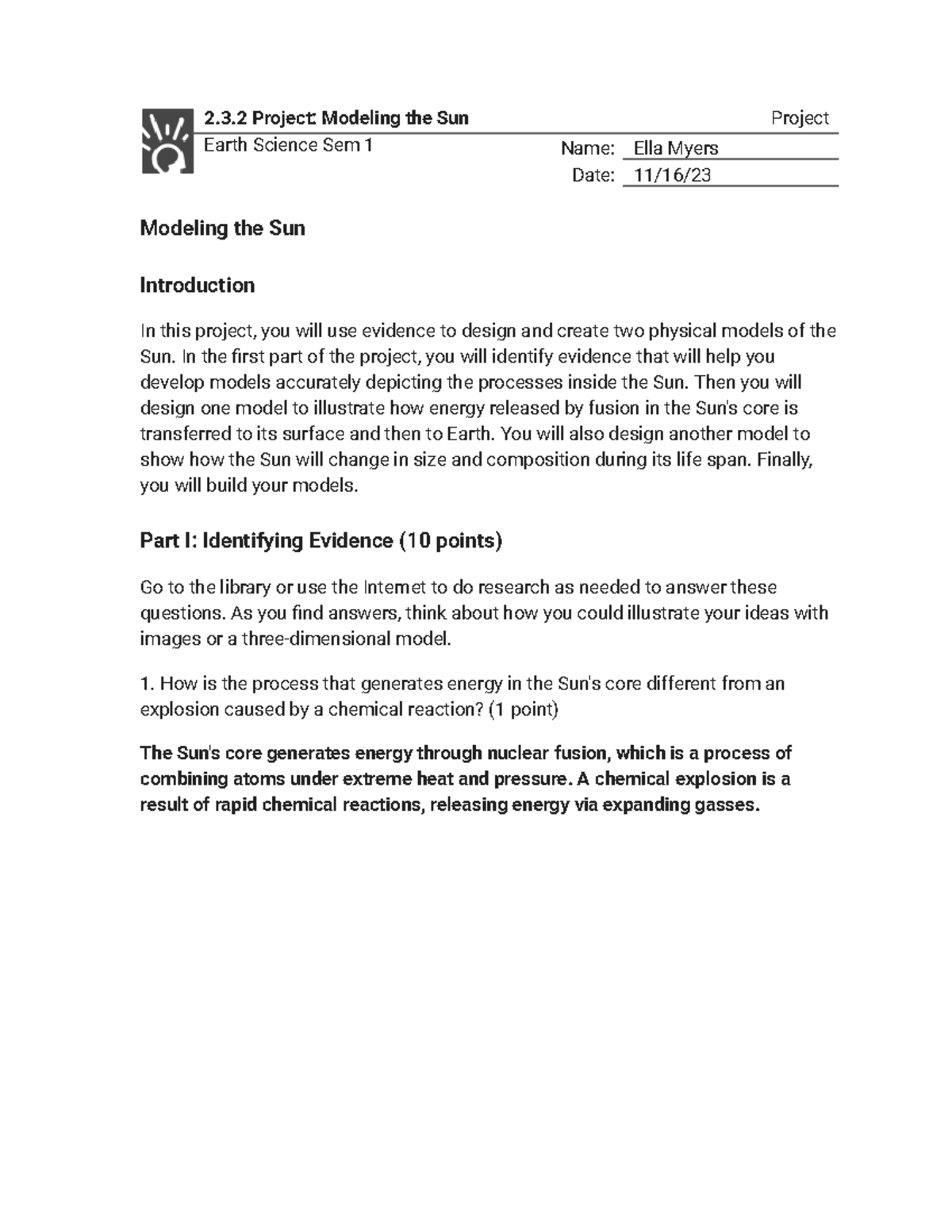 2.3.2 Project - Modeling the Sun (Project) - 2.3 Project: Modeling the ...