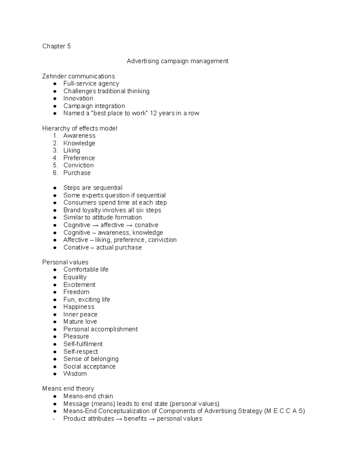 Mkt 348 notes chap 5 pt 1 - MKT348, Jennifer, IMC: advertising ...