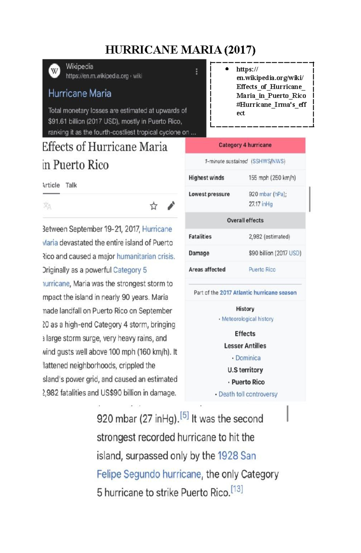 Maria ( International) - HURRICANE MARIA (2017) https:// en.wikipedia ...