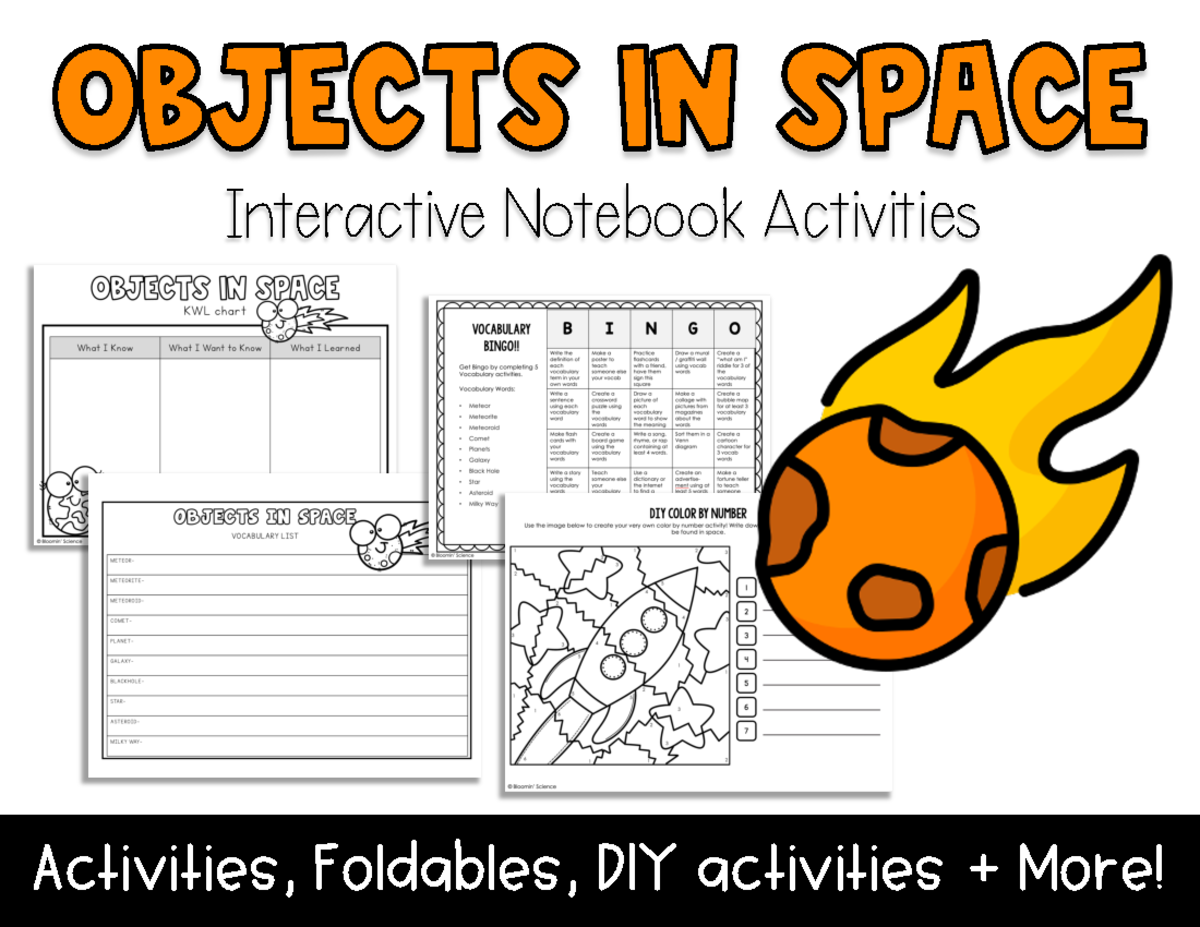 Objectsin Space Space Interactive Notebook Activities-1 - Interactive ...
