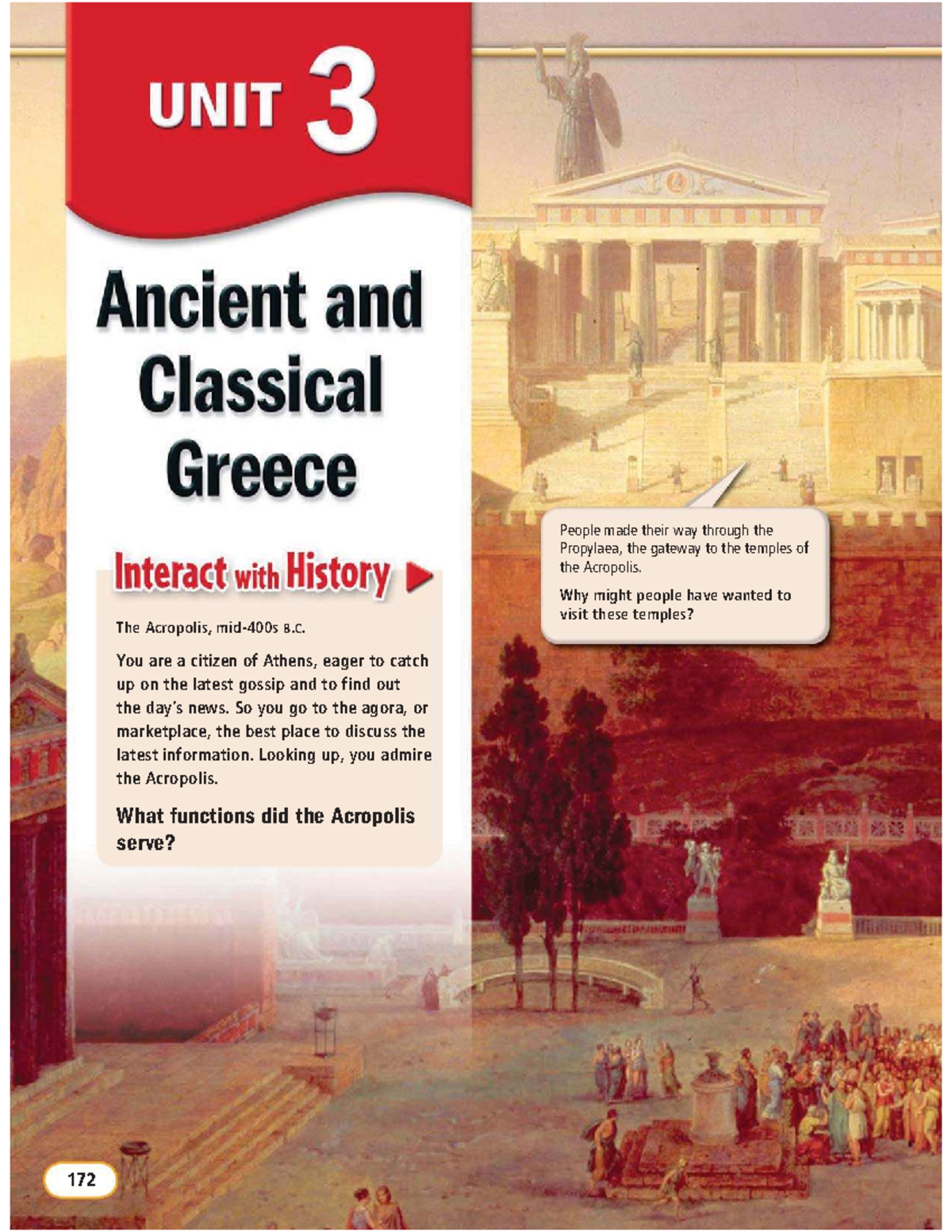 SS - Chapters 7-8 - Ancient Greece - The Acropolis, mid-400s B. You are ...