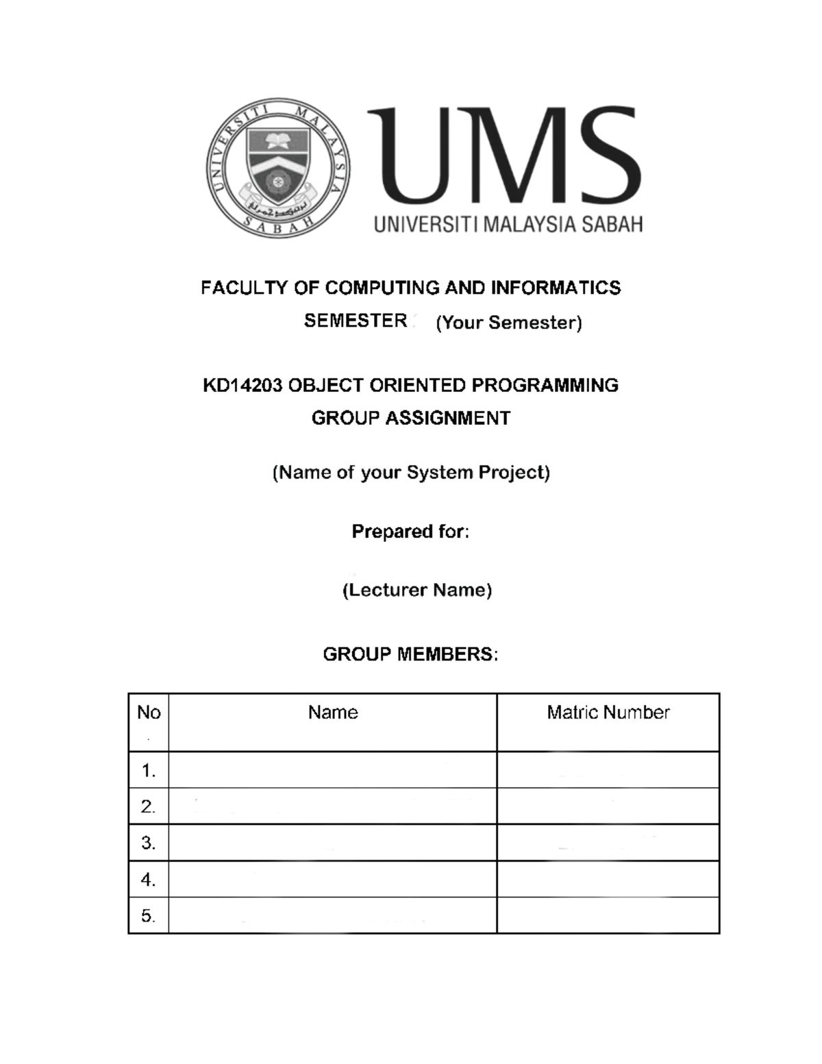 Sample of (1) OOP Project Report - Pengaturcaraan Berorientasikan Objek - Studocu