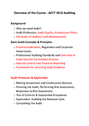 Answers to in-class practice questions 1 - Auditing - Studocu