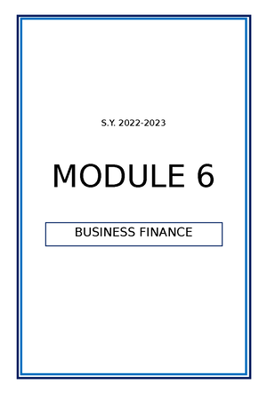 Business Finance Module 4-12 ABM STUDENT - BUSINESS FINANCE Module 4 ...
