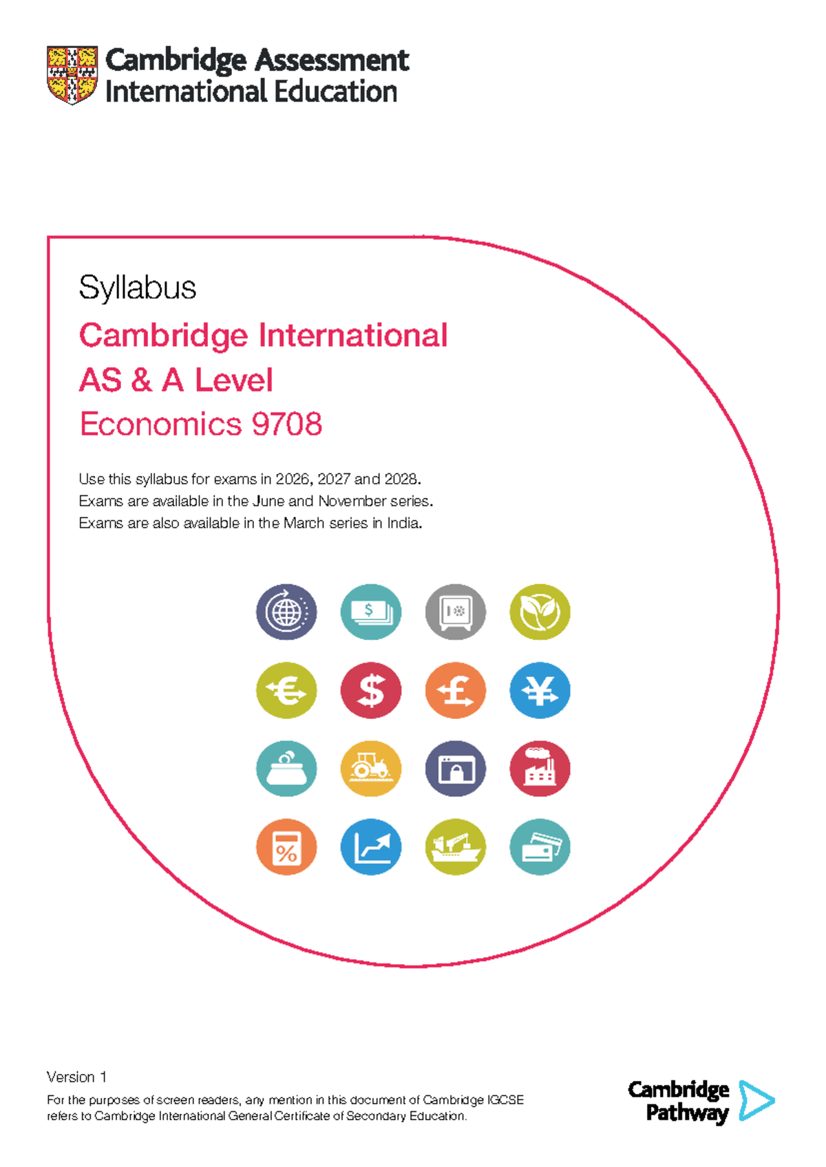 Cambridge International AS & A Level 9708 Economics syllabus for ...