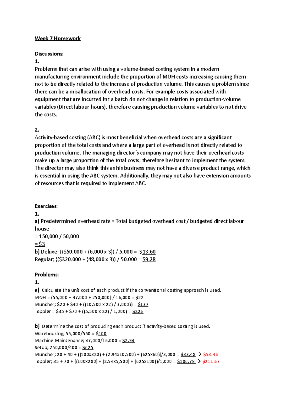 Week 7 Weekly Assignment - Week 7 Homework Discussions: 1. Problems ...