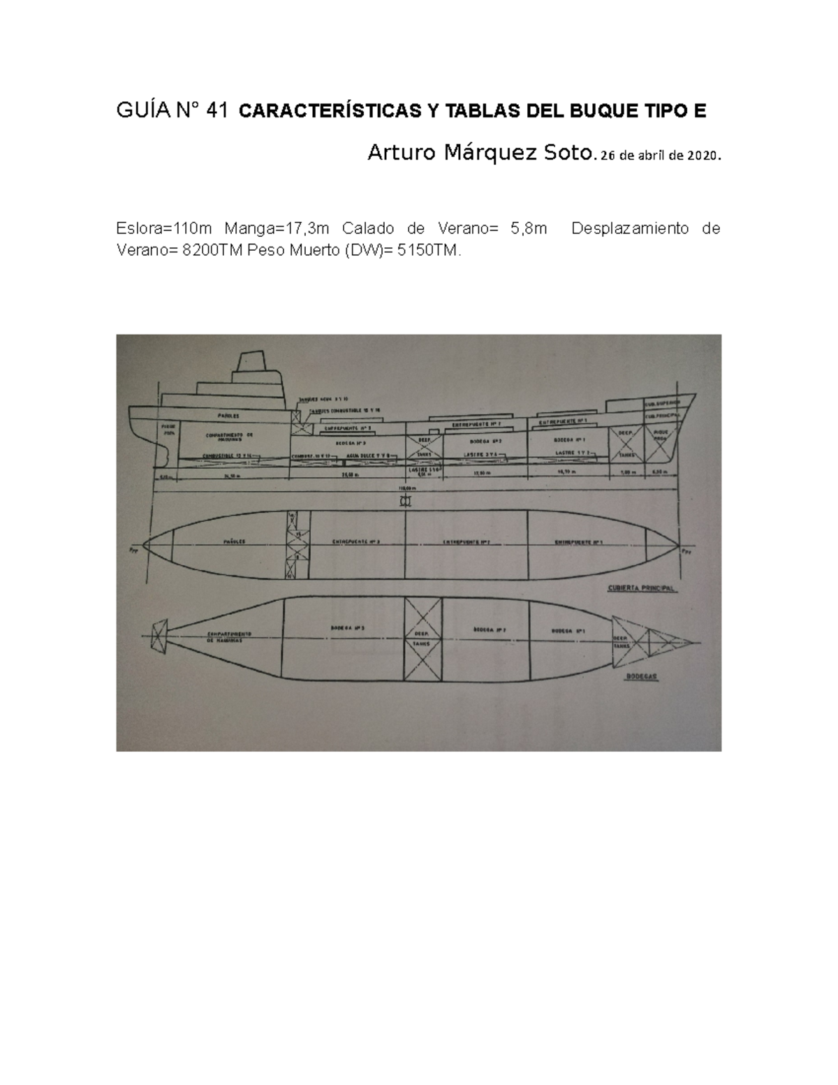 GUÍA N° 41 Caracaterísticas y Tablas Buque tipo E - GUÍA N° 41 CARACTERÍSTICAS Y TABLAS DEL ...