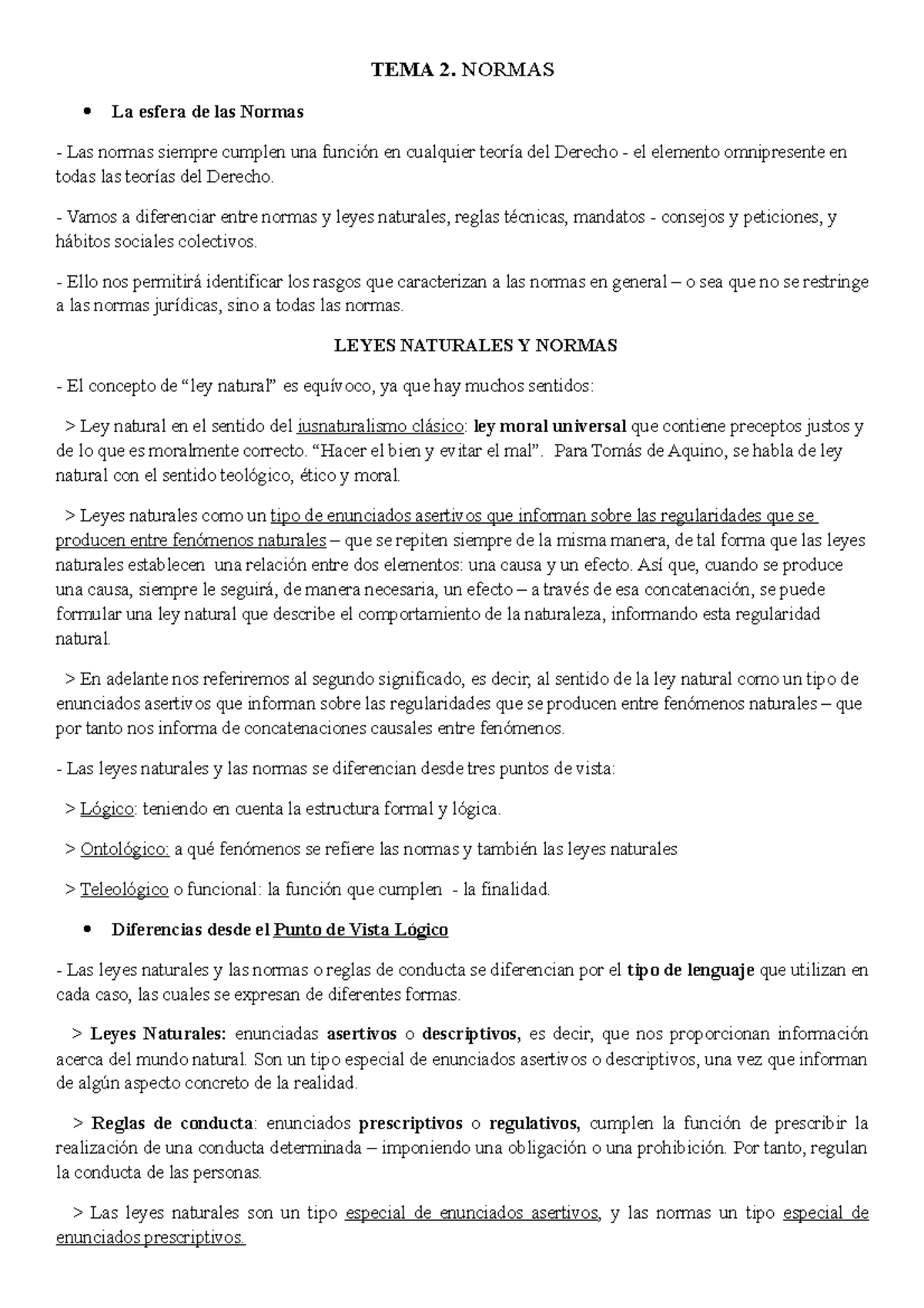 Tema 2. normas - SENDÍN - TEMA 2. NORMAS La esfera de las Normas Las ...