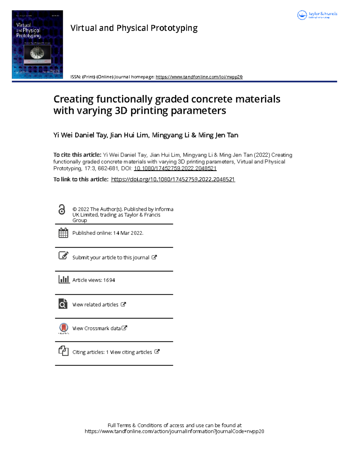 Creating Functionally Graded Concrete Materials With Varying 3d Printing Parameters To Link To
