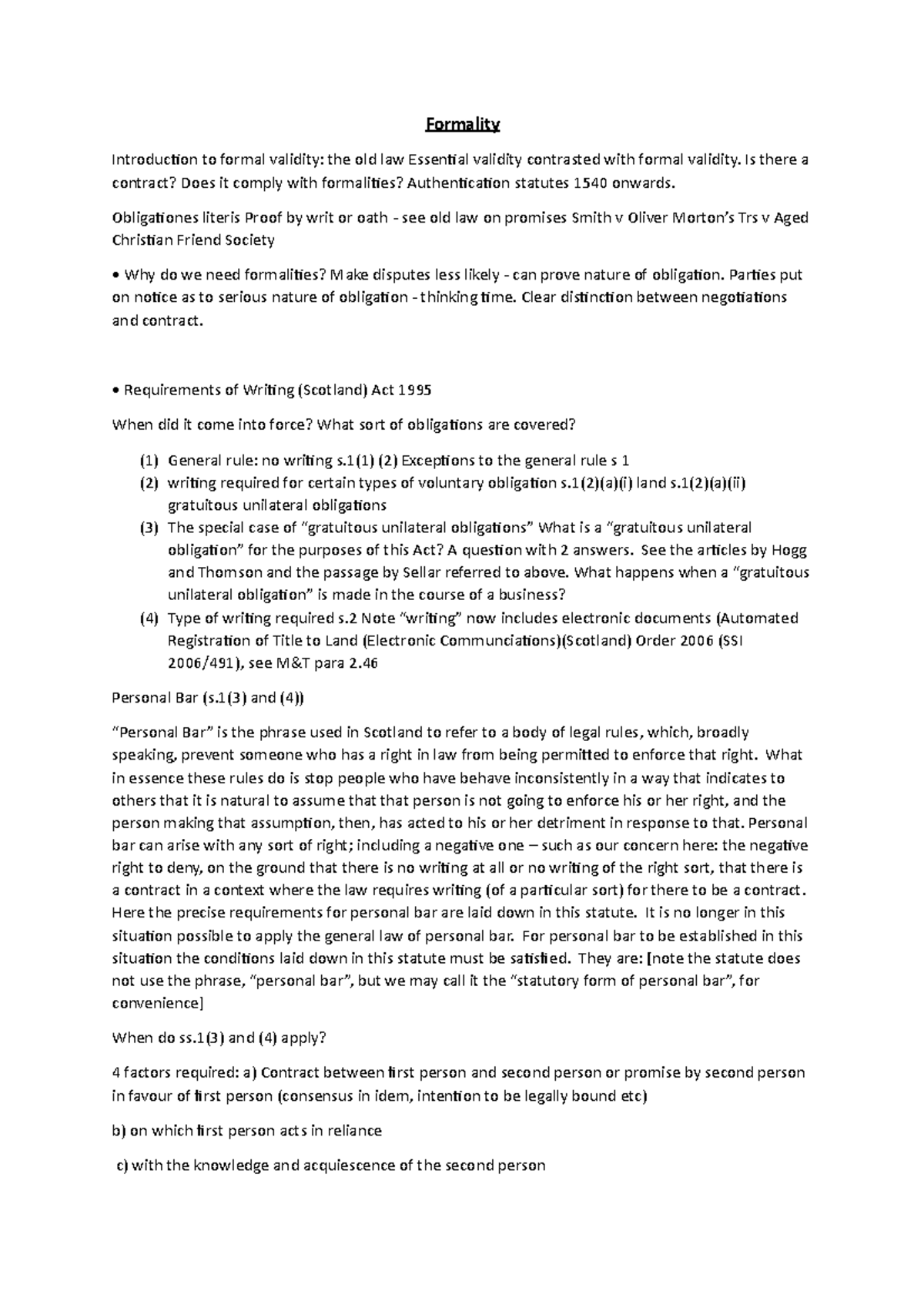 Lecture 6 - Formality Introduction to formal validity: the old law ...