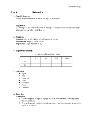 PHY-112L Lab 1 - Lab report - Lab 1: Electrostatic Forces Testable ...