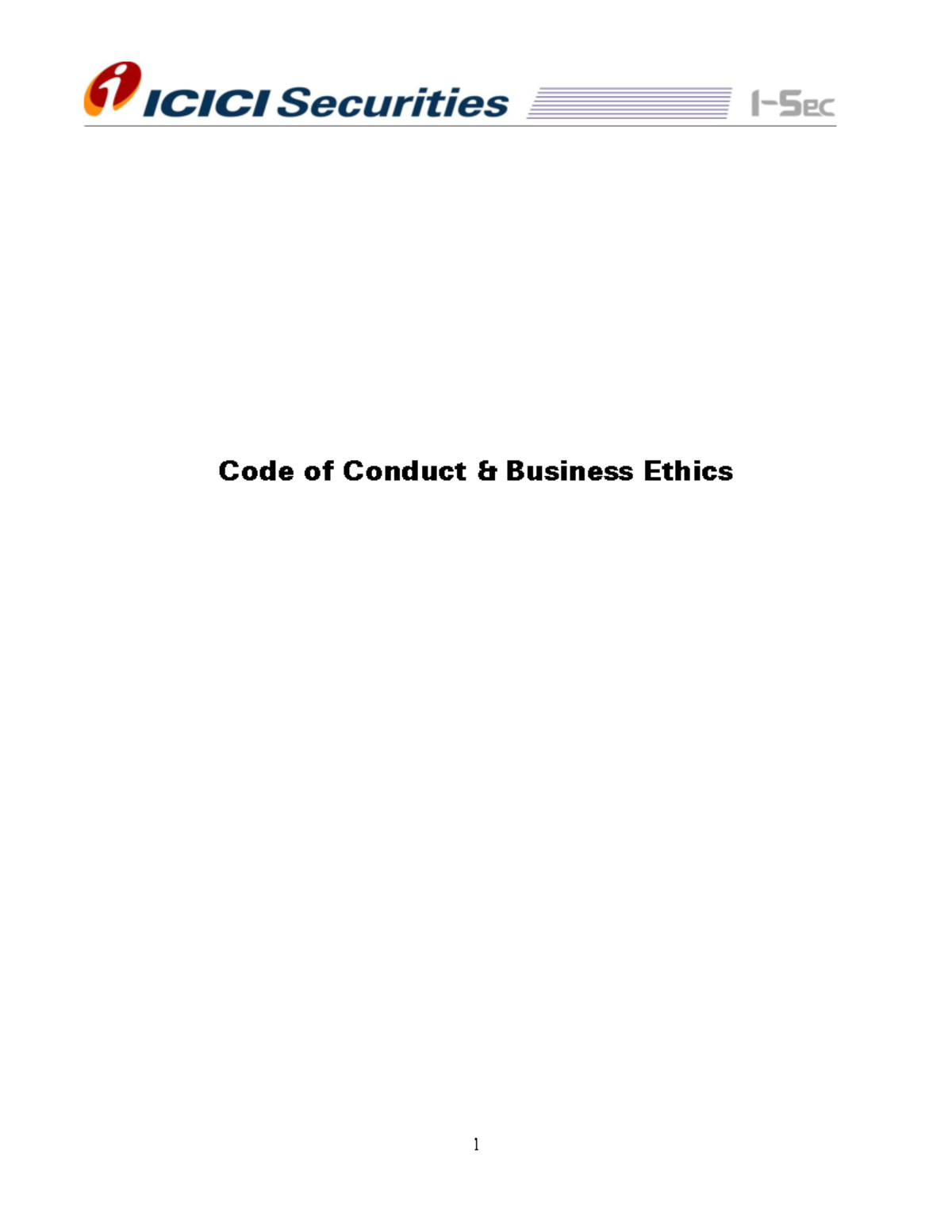 Code of Conduct Business Ethics - Code of Conduct & Business Ethics ...