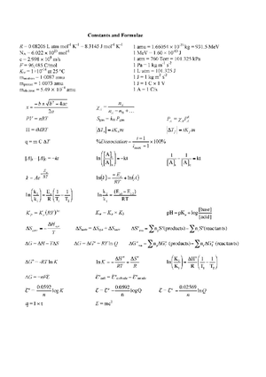 Fs5 - Cov Formula Sheet - Formula Sheet Chapter 2 Expected Value of a ...