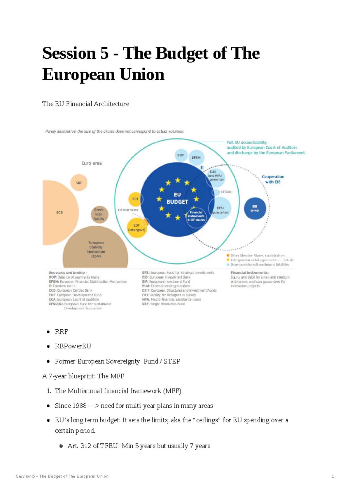 Session 5 - The Budget of The European Union - The Multiannual ...