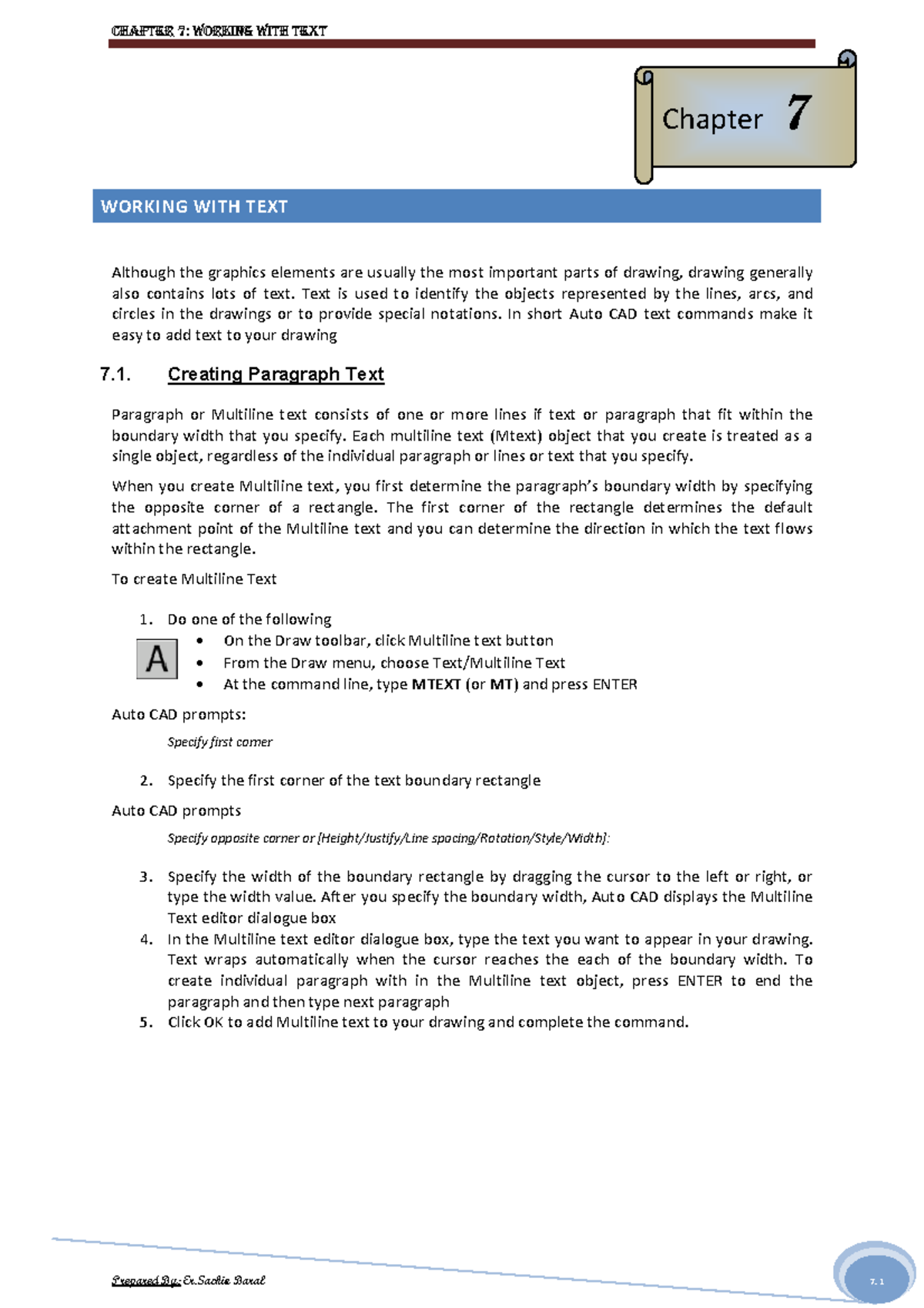 7 Working with text - axscdvfbgnhmj,j - WORKING WITH TEXT Although the ...