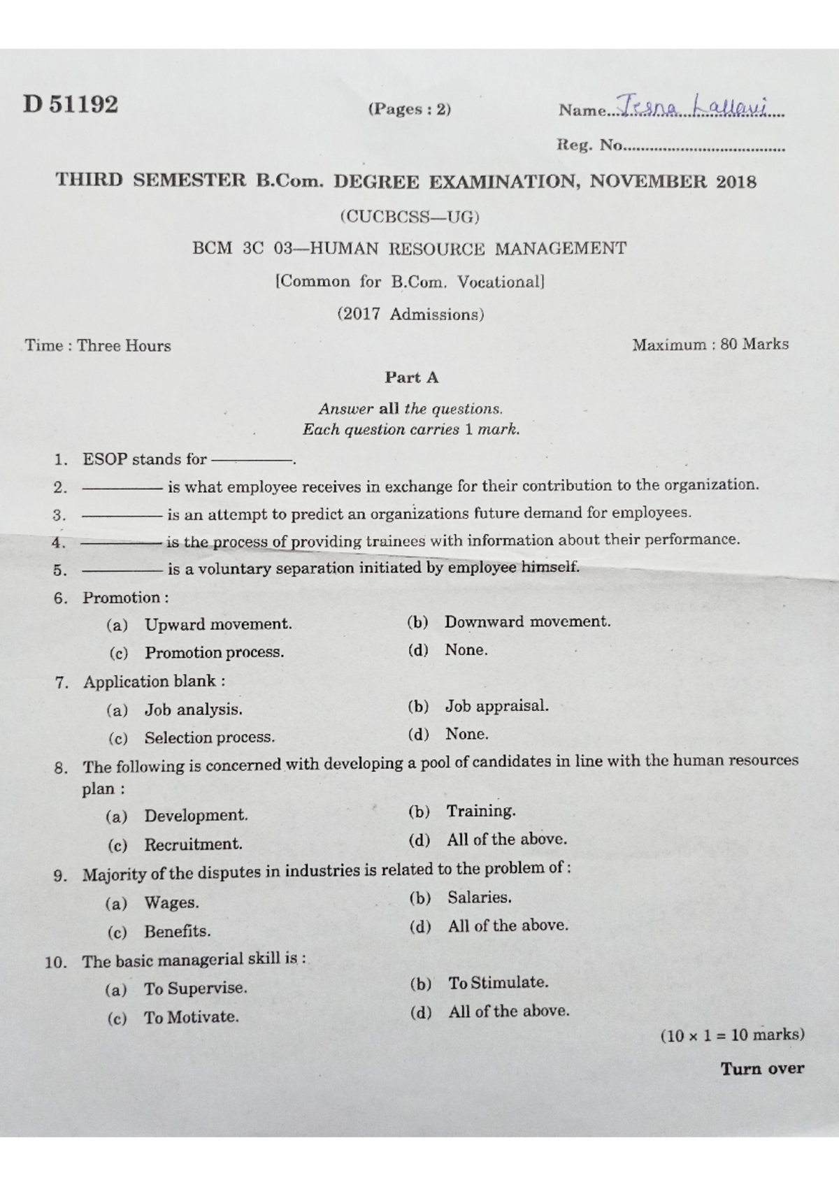 Hrm - Third sem human resource management - Human Resources Management ...