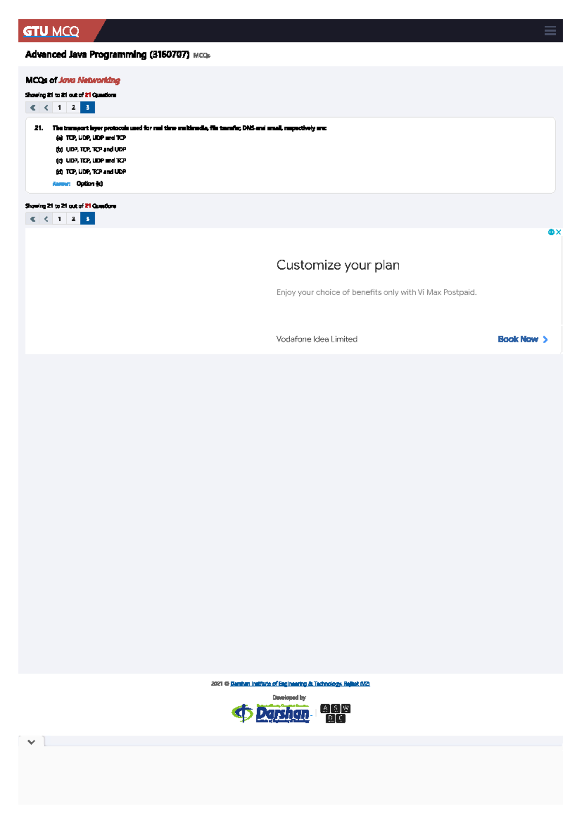 Che-13 - MCQ - Advance Java Programming - Studocu