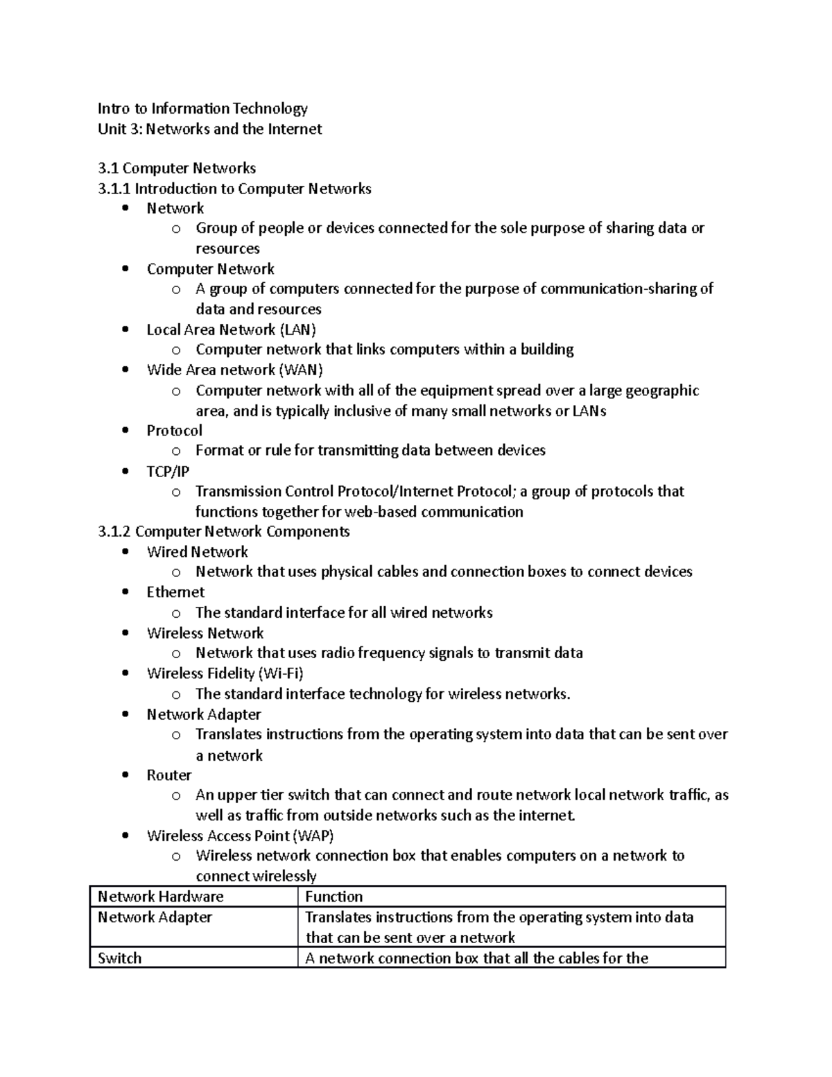 Intro to IT Unit 3 - Sophia - Intro to Information Technology Unit 3 ...