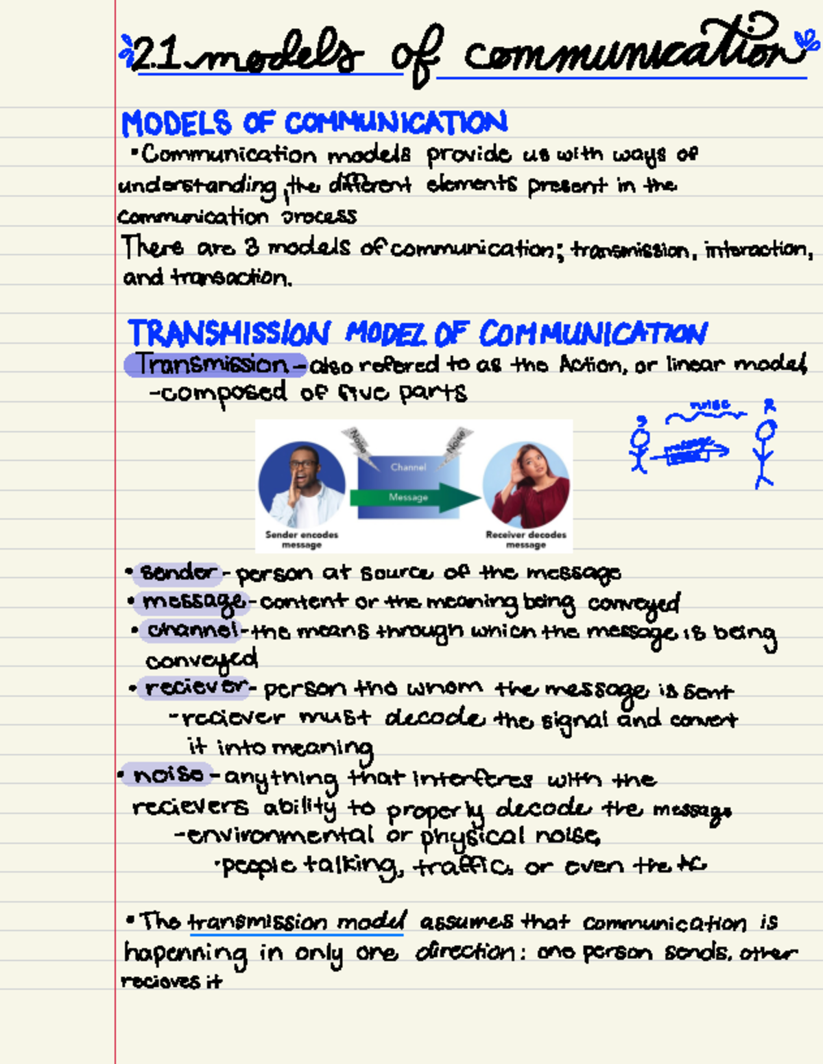 COMM 3 - Lecture Notes - 82 models of communications MODELS OF ...