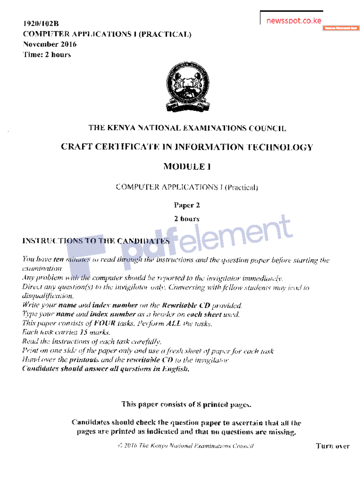 Computer applications knec exam - newsspot.co Remove Watermark Now ...