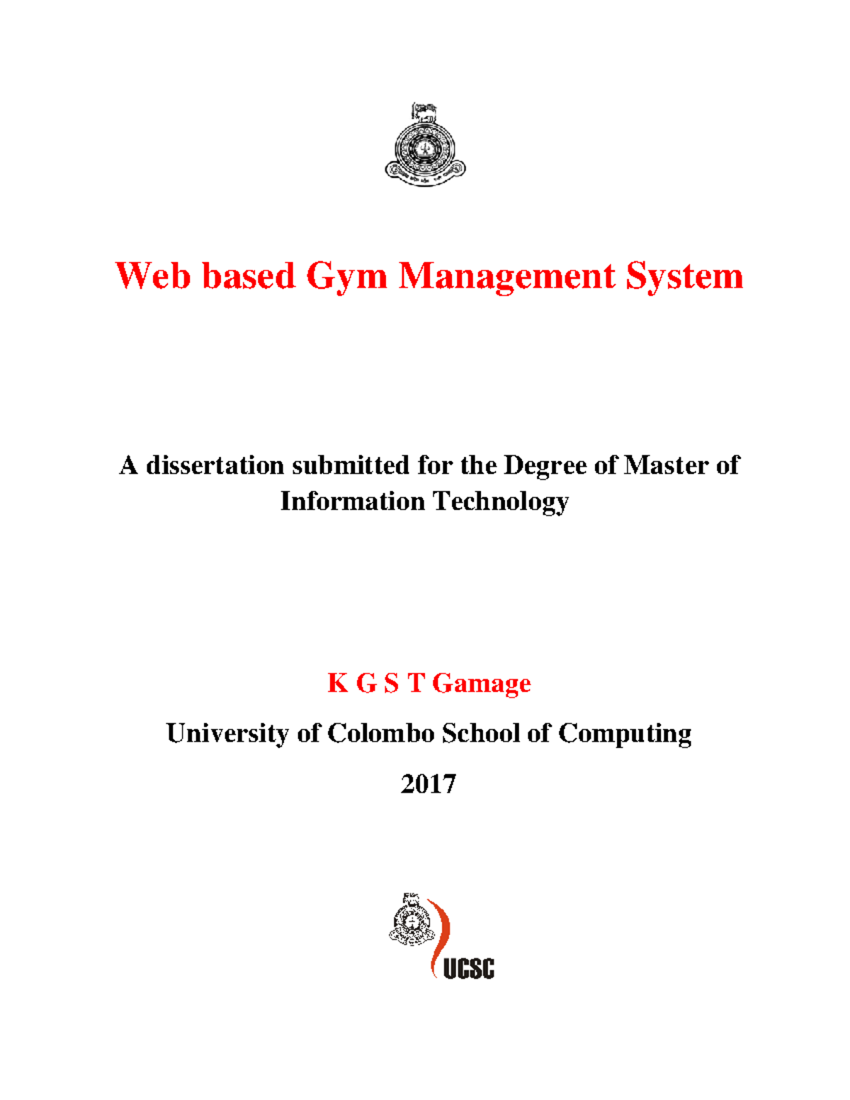 Project Report On Gym - Web based Gym Management System A dissertation ...