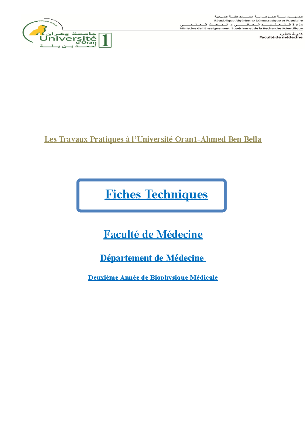 TP Biophysique 2ème année Médecine - Les Travaux Pratiques à l ...
