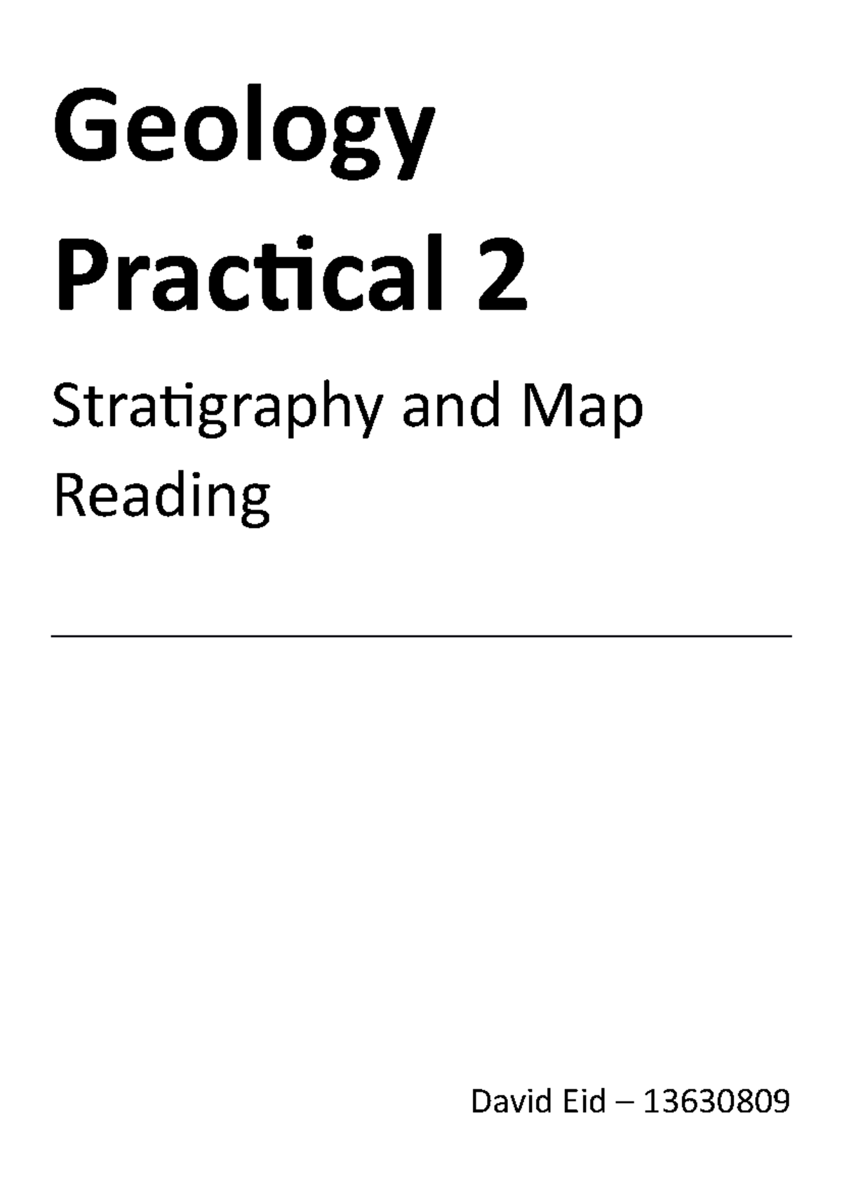 Geology Practical 2 - Distinction in Subject - Geology Practical 2 ...