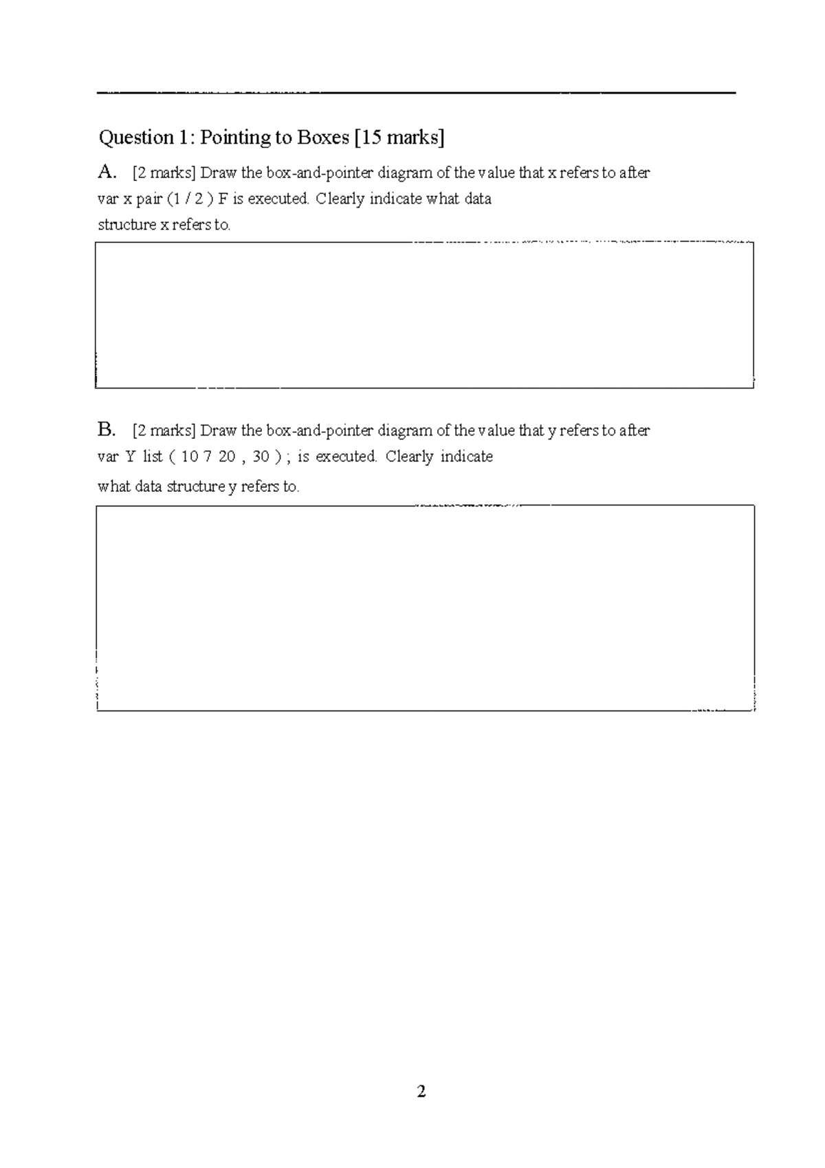 Cs1101s exam 2013 - programming practice - Question 1: Pointing to ...
