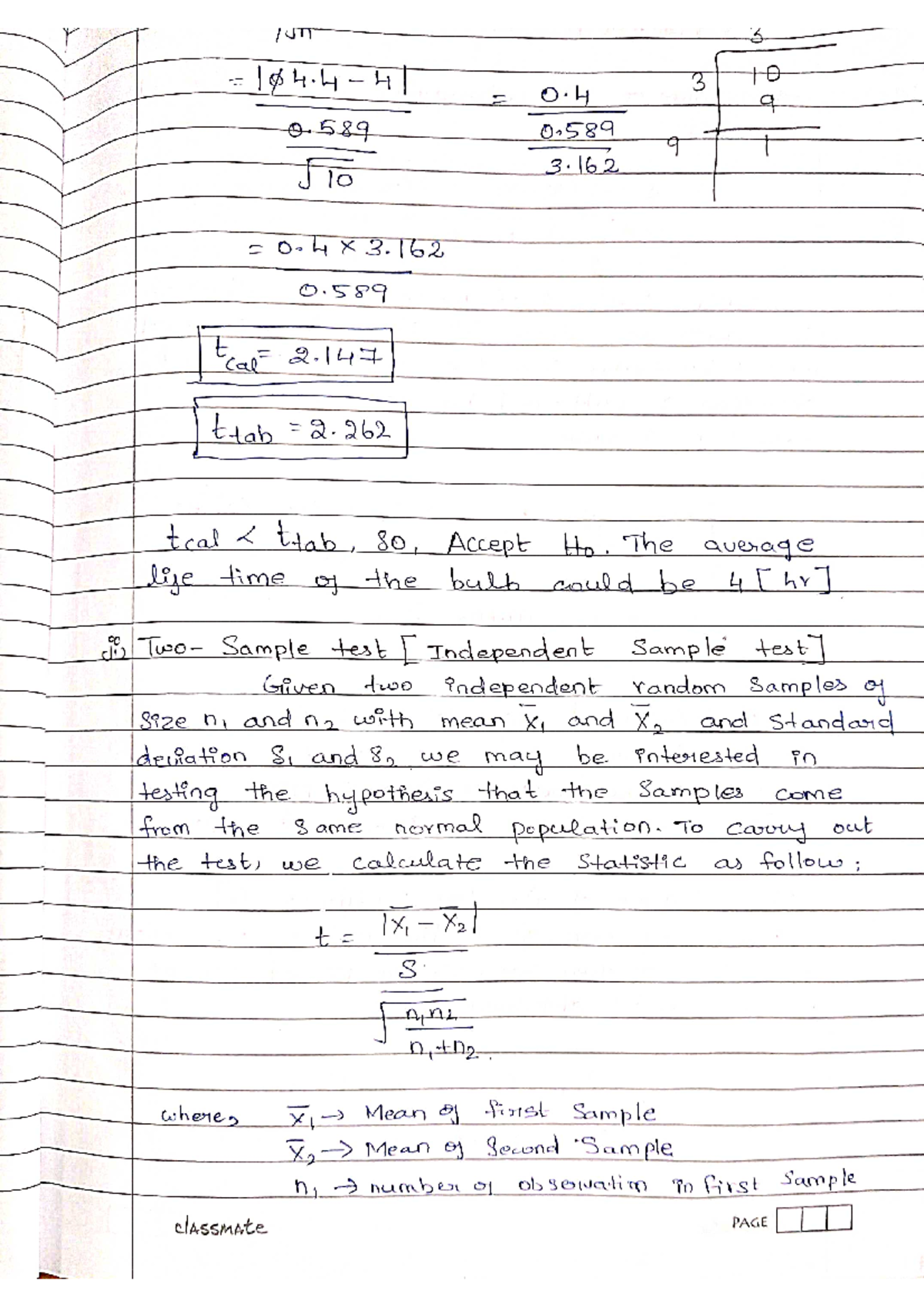 Biostats - Biostatistics notes provided by guest lecturer - Clinical ...