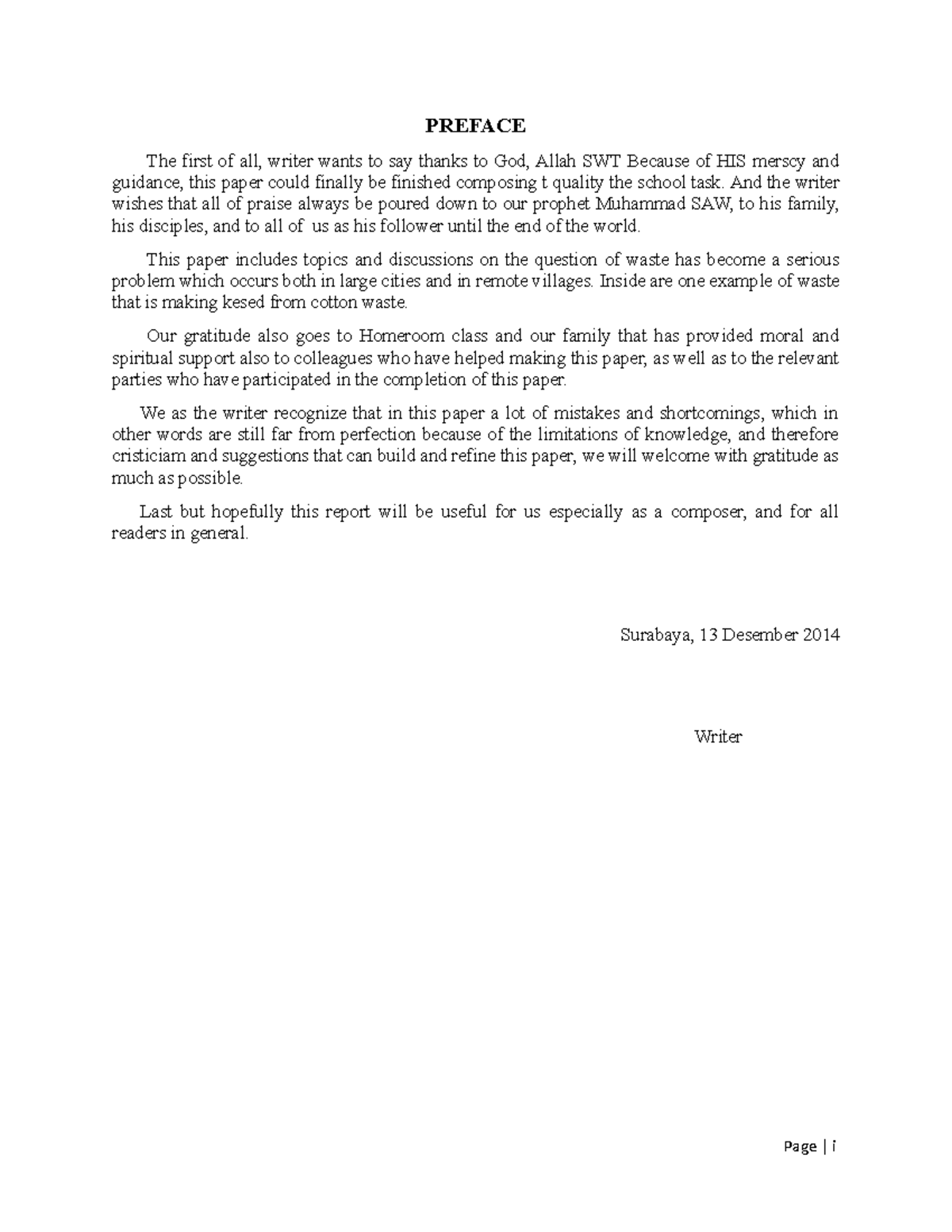 Tugas Makalah Bahasa Inggris - PREFACE The first of all, writer wants to say thanks to God ...