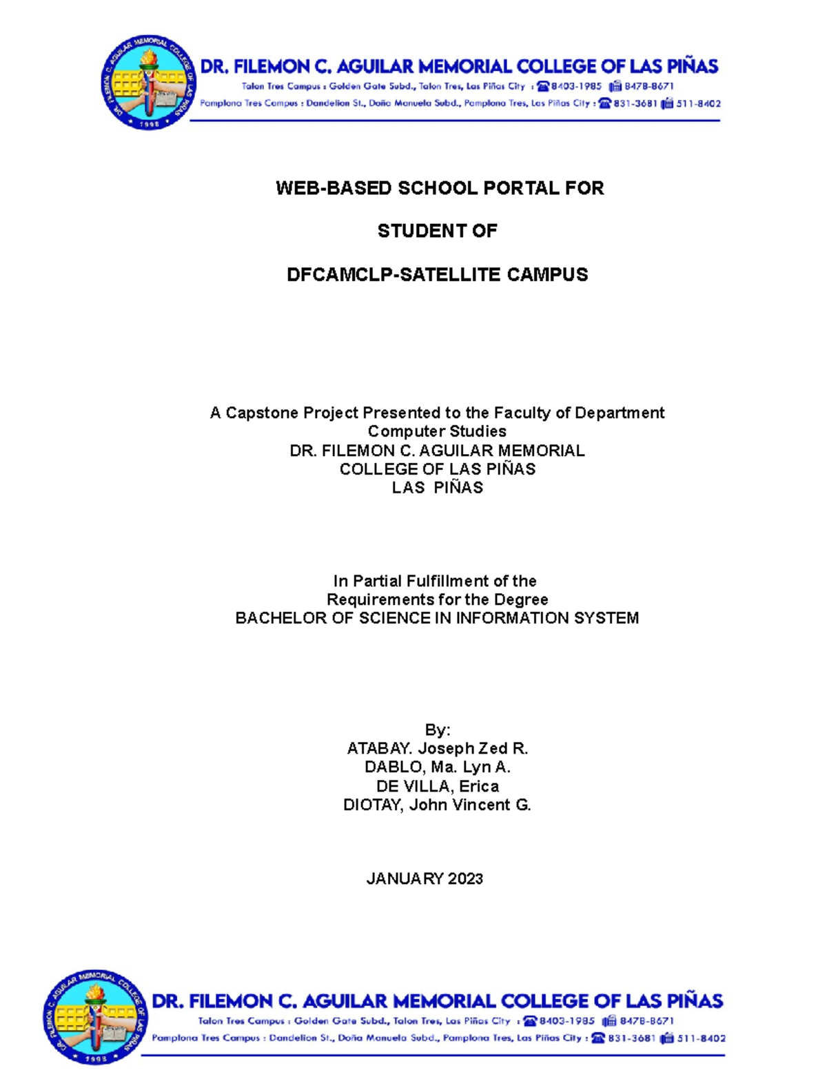 Web base student portal - WEB-BASED SCHOOL PORTAL FOR STUDENT OF ...