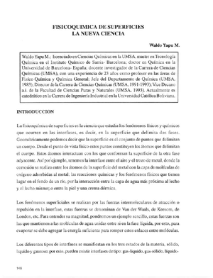 Fenomenos DE Superficie - QUÍMICA FÍSICA III Tema 4 FENÓMENOS DE ...