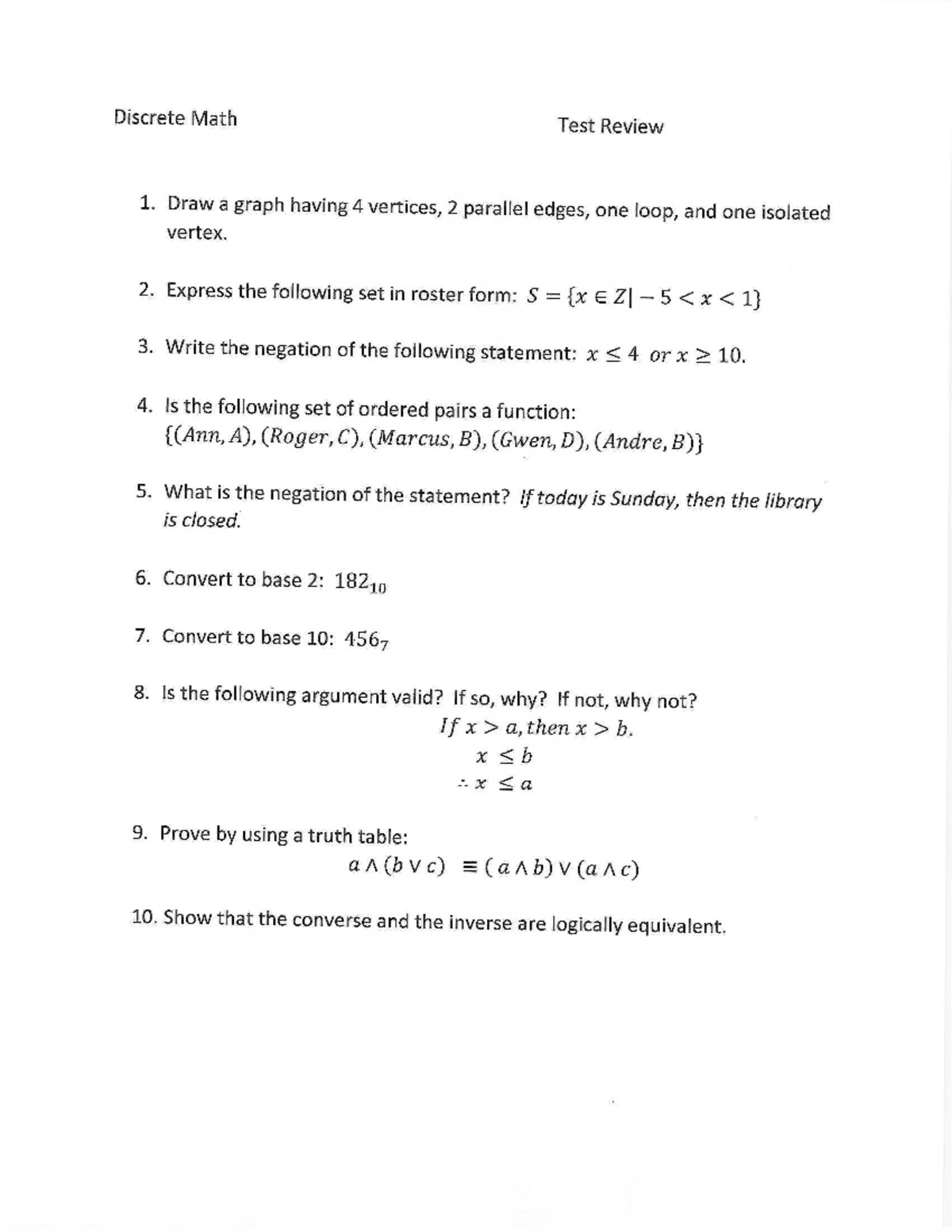 DM-Review for Test 1 with solutions - PHYS 000 - Studocu
