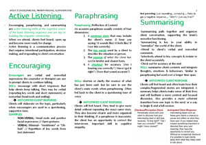 9. The Basic Listening Sequence AND Stages of an Interview AND ...